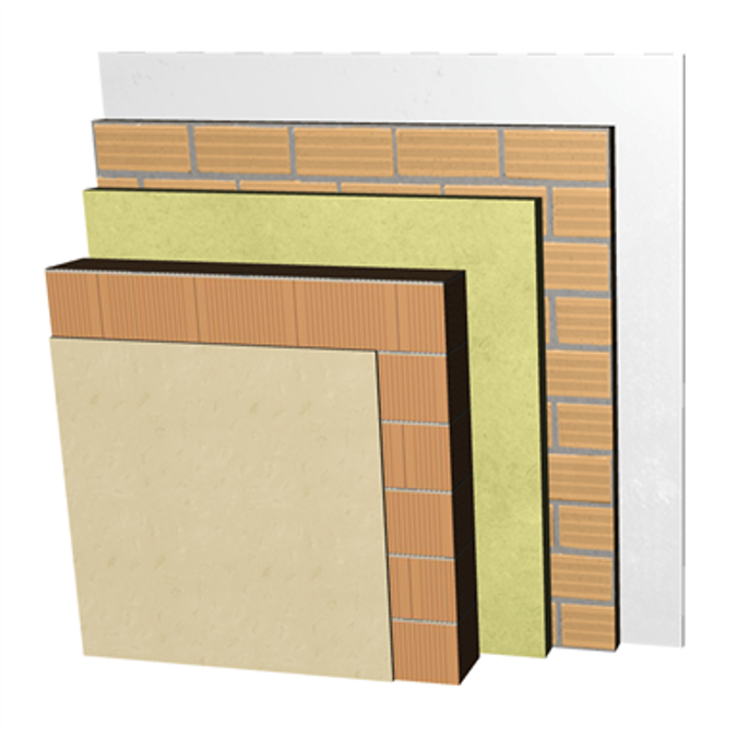 BIM objects - Free download! FC24-B2-b Double skin clay block façade ...