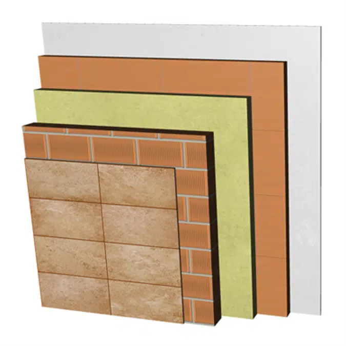 BIM objects - Free download! FC15-P-bgf Double skin non facing clay ...