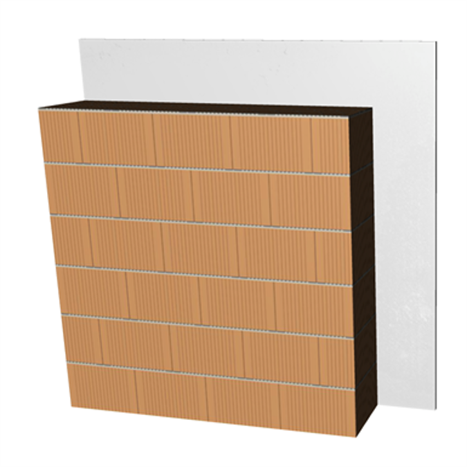 BIM objects - Free download! ME03-B3 Single skin party wall of clay ...