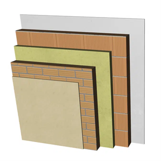 BIM objects - Free download! FC05-H-d Double skin non facing clay brick ...