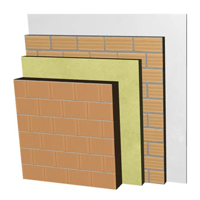 BIM objects - Free download! ME02-B1-b Double skin clay block party ...