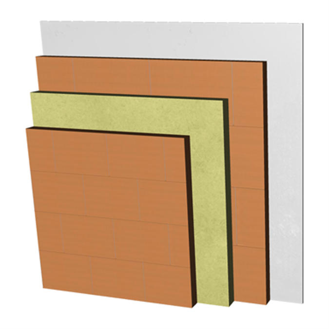 BIM objects - Free download! ME01-bgf-bgf Double skin clay brick party ...