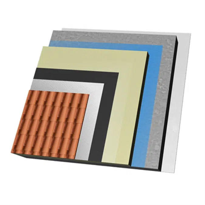 BIM objects - Free download! QB09-U-EC-a-c Unvented sloping slab roof ...