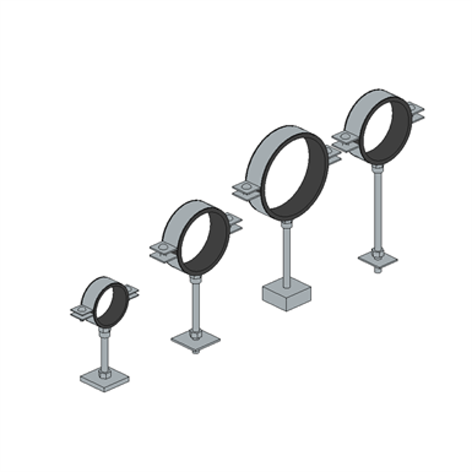 BIM objects - Free download! Heavy-duty Pipe Rings - MP (sedimir ...