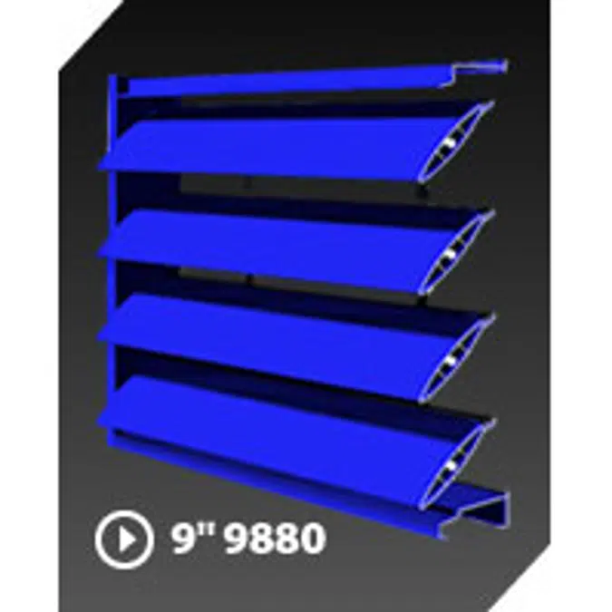 BIM objects - Free download! 9" 9880 - Insulated & Thermal Break Louver ...