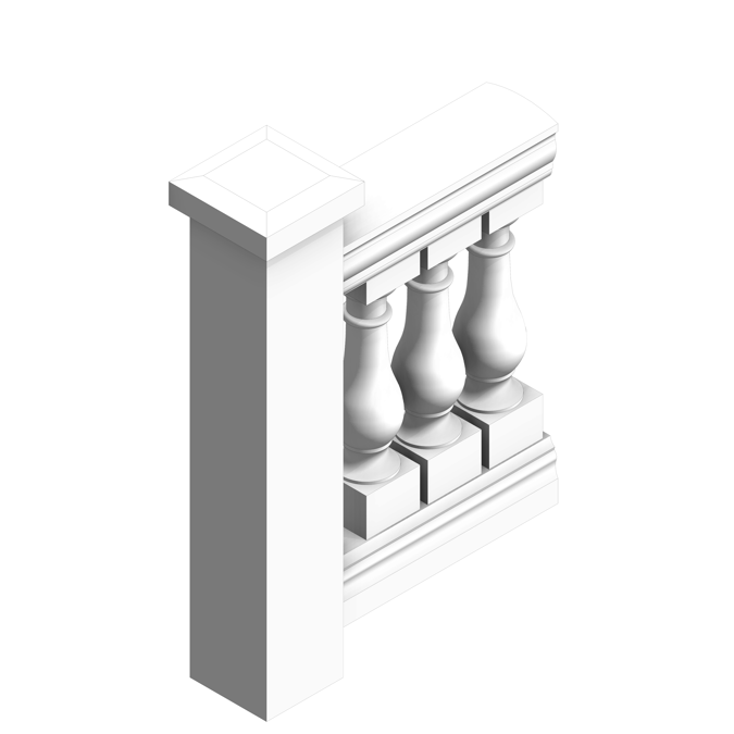 BIM object - ดาวน์โหลดฟรี! 7" x 37" Fiberglass, Urethane, & Synthetic ...