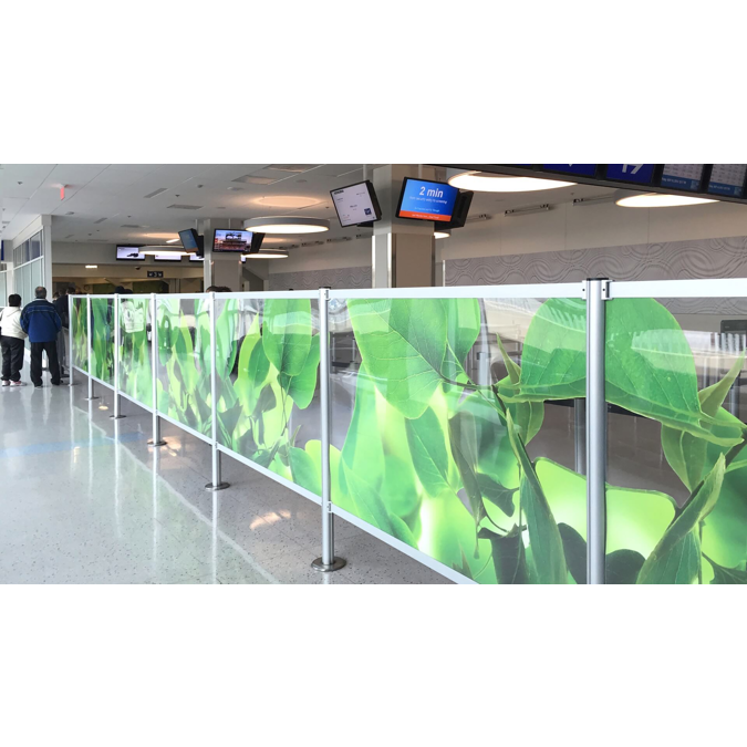 BIM objects - Free download! Straight Rigid Rail Queue Barriers | BIMobject