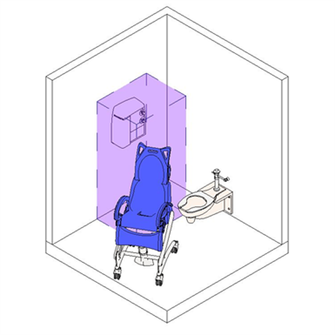 BIM objects - Free download! Shower room with shower chair | BIMobject