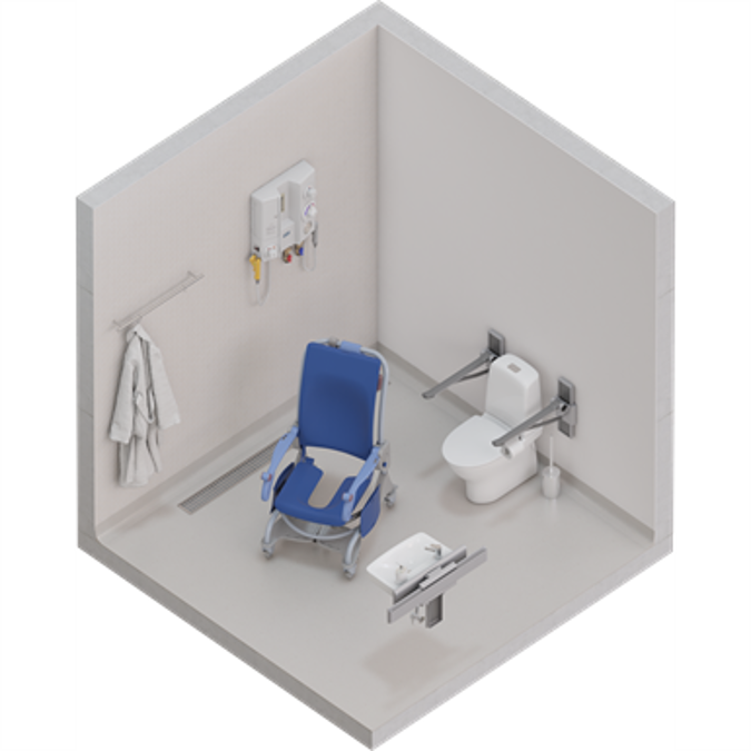 BIM objects - Free download! Shower room with shower chair | BIMobject