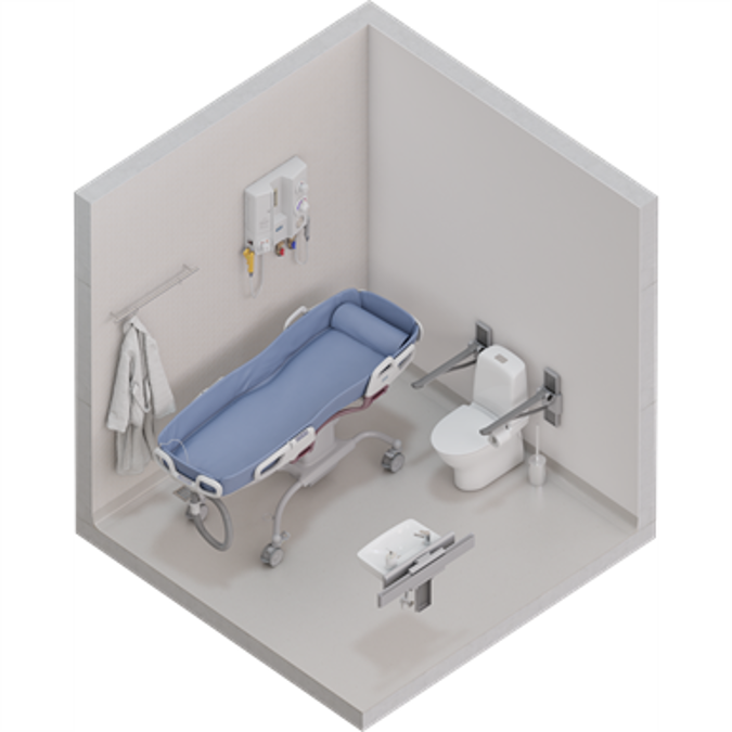 BIM objects - Free download! Shower room with shower trolley | BIMobject