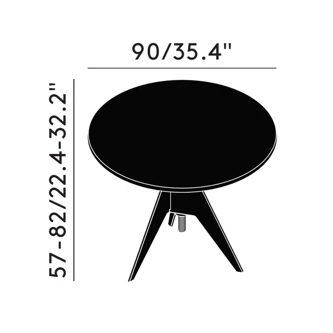 BIM objects - Free download! Screw Café Table 90cm | BIMobject