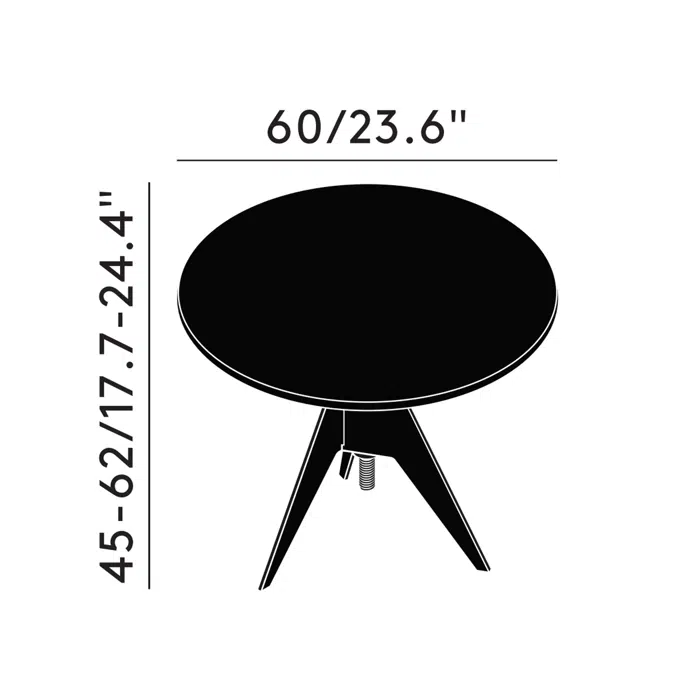 BIM objects - Free download! Screw Side Table 60cm | BIMobject