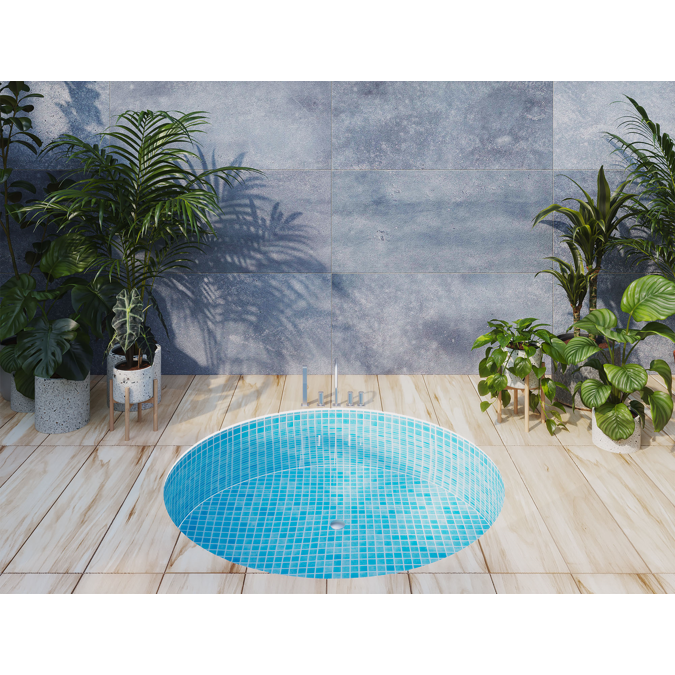 BIM objects - Free download! Malla niebla azul celeste 33 x 33 cm ...