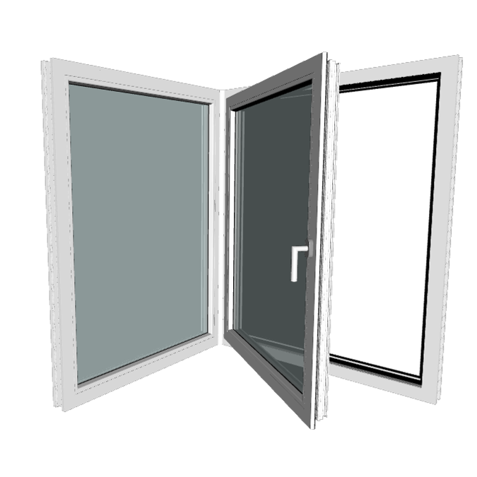 BIM objects - Free download! S9000 Corner Window with variable Angle ...