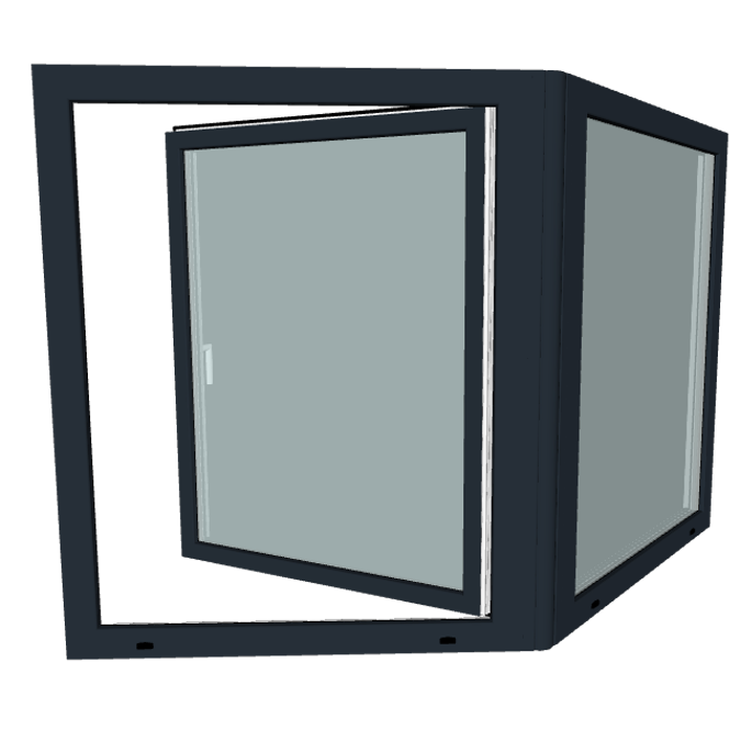 BIM objects - Free download! S9000 Corner Window with variable Angle ...