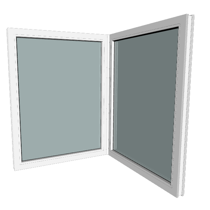 BIM objects - Free download! S9000 Corner Window with variable Angle ...