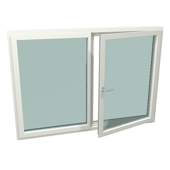 BIM objects - Free download! GEALAN-KUBUS® Double-vent window | BIMobject