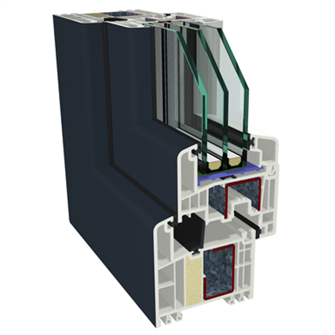 BIM objects - Free download! S9000 Double-leaf turn tilt window | BIMobject