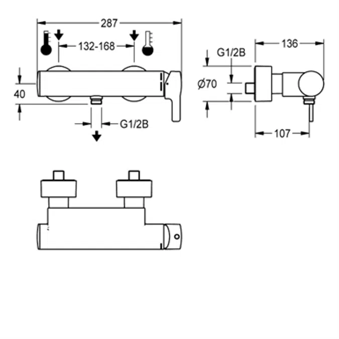 Objetos Bim ¡descarga Gratis F5l Mix Single Lever Wall Mounted Mixer
