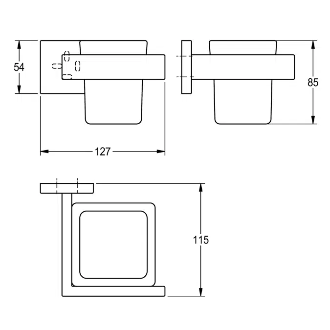 BIM objects - Free download! CUBUS tumbler holder CUBX006HP | BIMobject