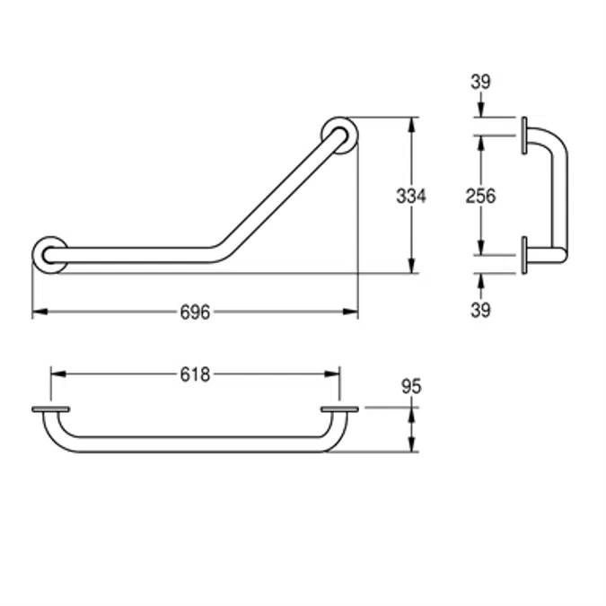 BIM objects - Free download! CONTINA Grab rail CNTX700NA | BIMobject