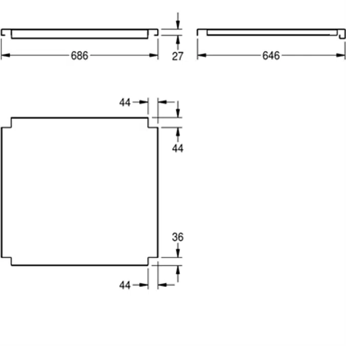 BIM objects - Free download! MAXIMA shelf for Maxima MAXT70-70 | BIMobject