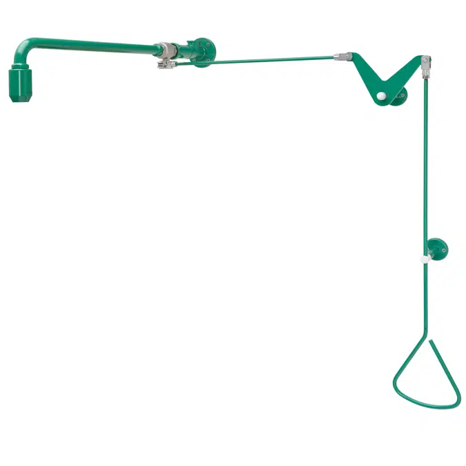 BIM objects - Free download! Emergency shower activated by a pull-rod ...