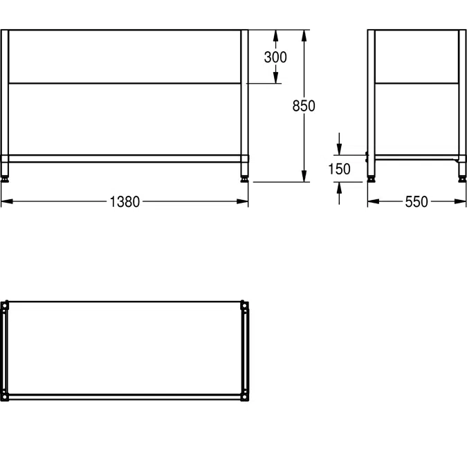 BIM objects - Free download! MAXIMA Frame for Maxima MAXF140-60 | BIMobject