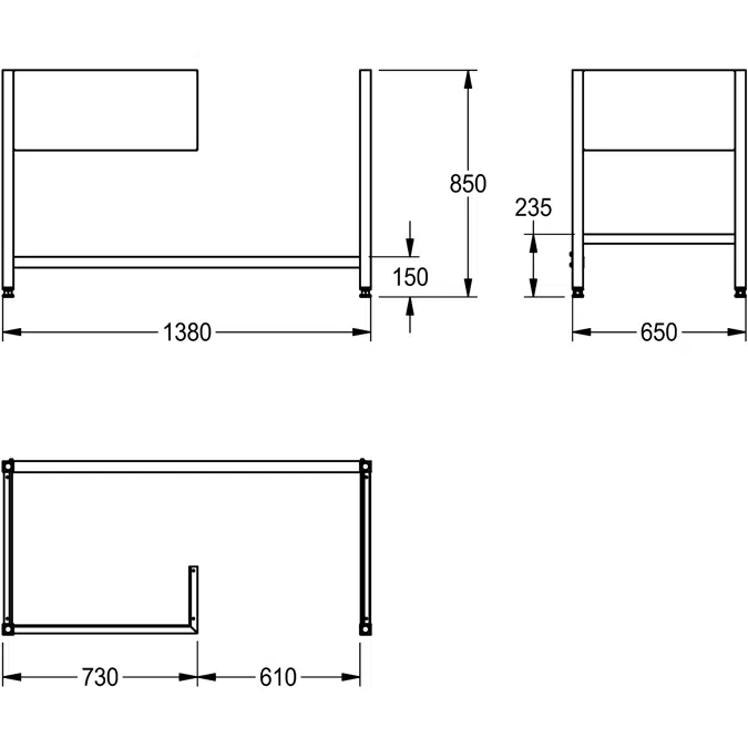 BIM objects - Free download! MAXIMA Frame for Maxima MAXF140-70DW ...