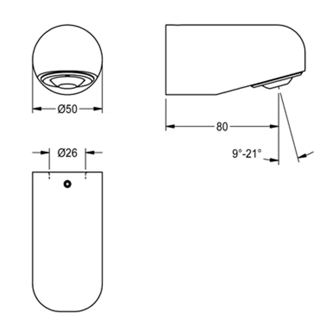 BIM object - Showers - MÜNCHEN shower head for F5 shower panels ...