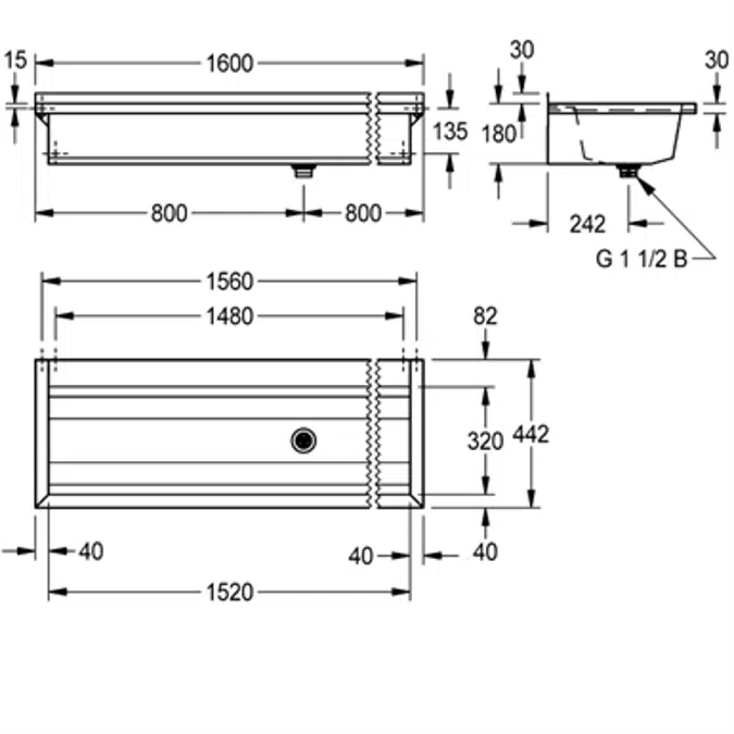 BIM objects - Free download! PLANOX wash trough PL16T | BIMobject