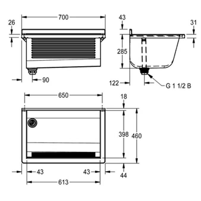 BIM objects - Free download! SIRIUS wash trough BS311N | BIMobject