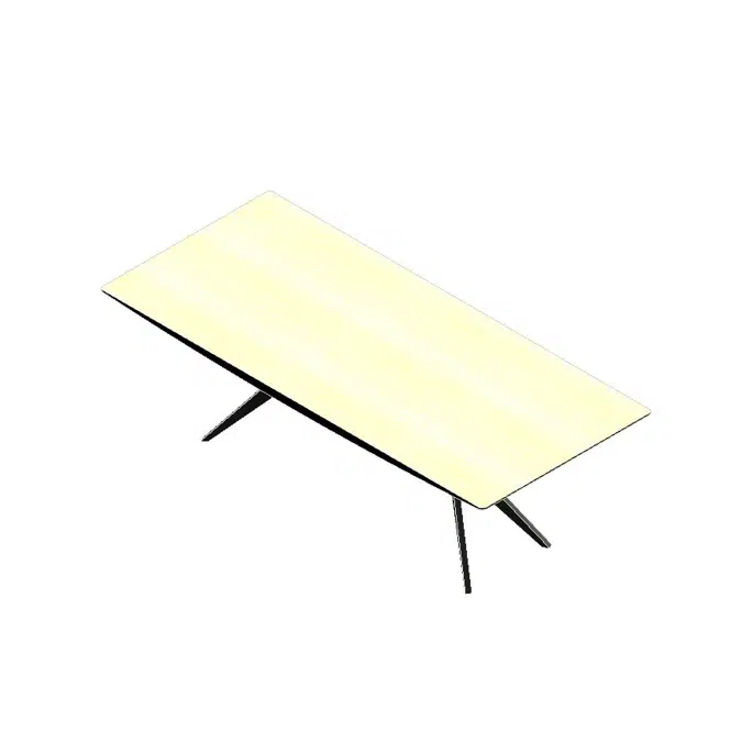 BIM objects - Free download! Bimobject TH Rectangle Table | BIMobject
