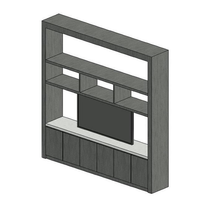 Objetos BIM - ¡Descarga gratis! Bimobject TH Built in TV&Shelf | BIMobject