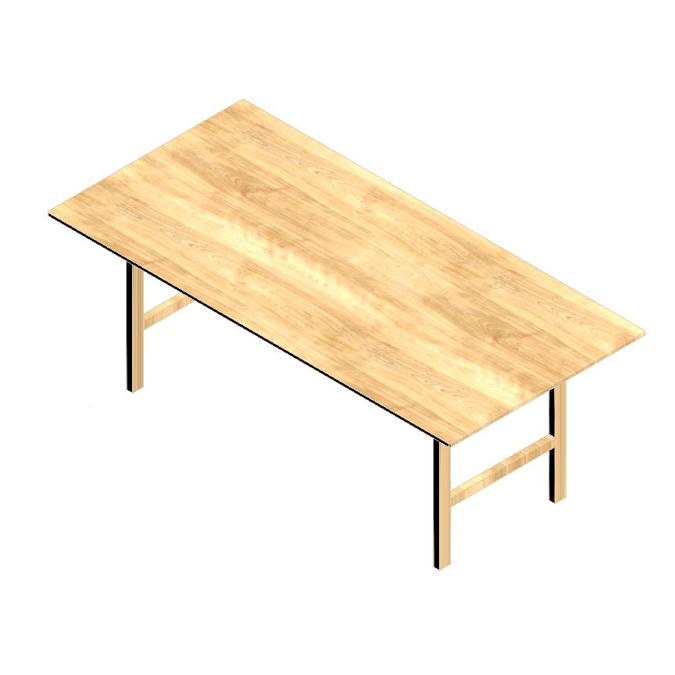 Objetos BIM - ¡Descarga gratis! Bimobject TH Rectangular Table Type 2 ...