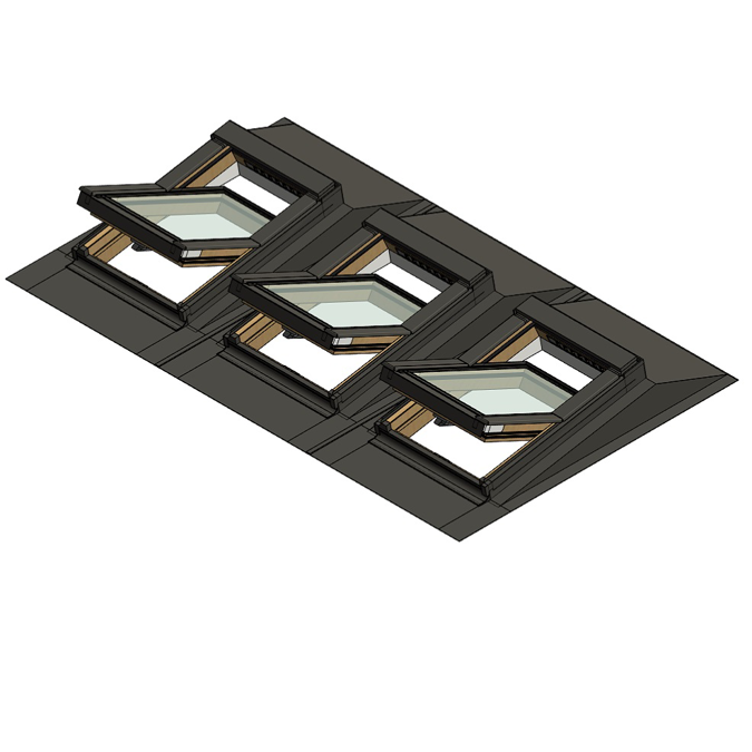 BIM objects - Free download! Windows combination B3/1 - Flashing for ...