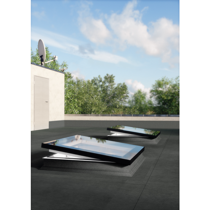 BIM objects - Free download! USA Flat roof window DEF DU6 | FAKRO ...