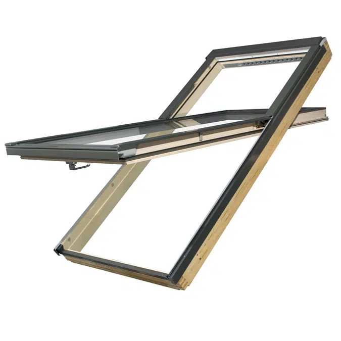 BIM objects - Free download! Window with raised axis of rotation FYP-X ...