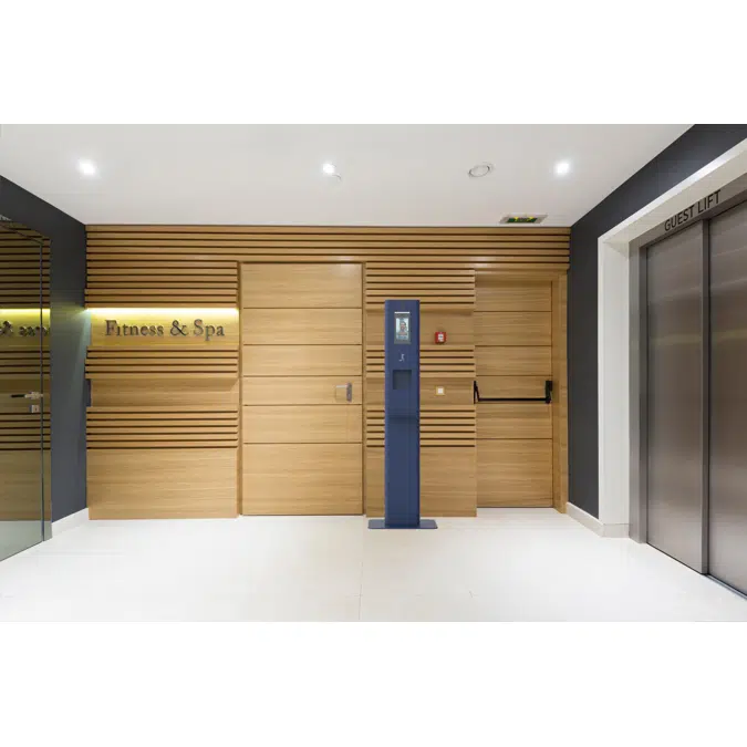 BIM objects - Free download! Kiosk J2S Rome - with termoscanner, mask ...