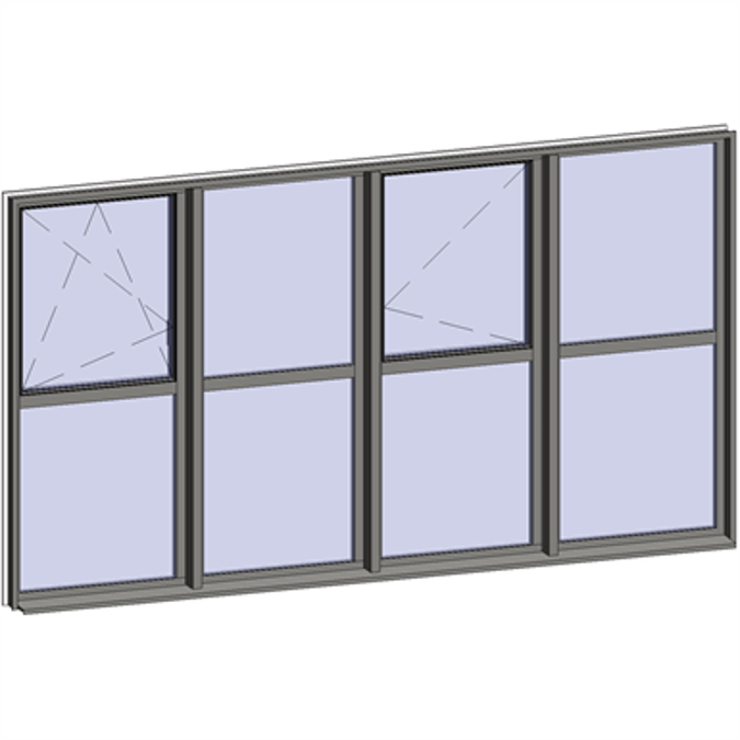 BIM objects - Free download! Multi-paned windows - 8 compound zones ...