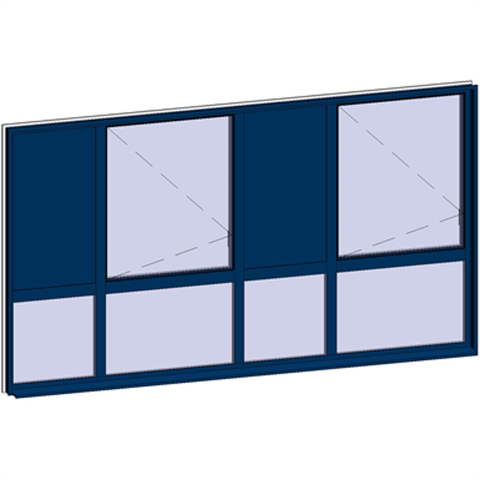BIM objects - Free download! Multi-paned windows - 8 compound zones ...