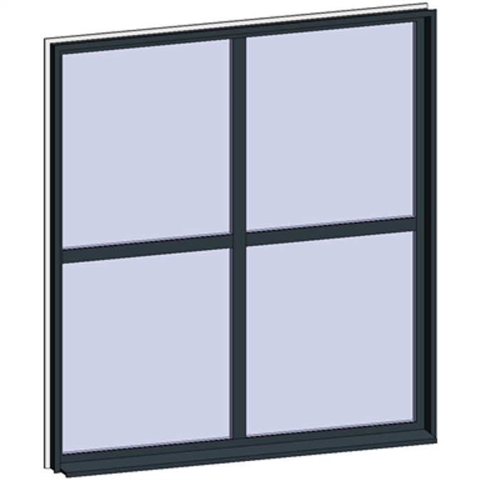 BIM objects - Free download! Multi-paned windows - 4 compound zones ...