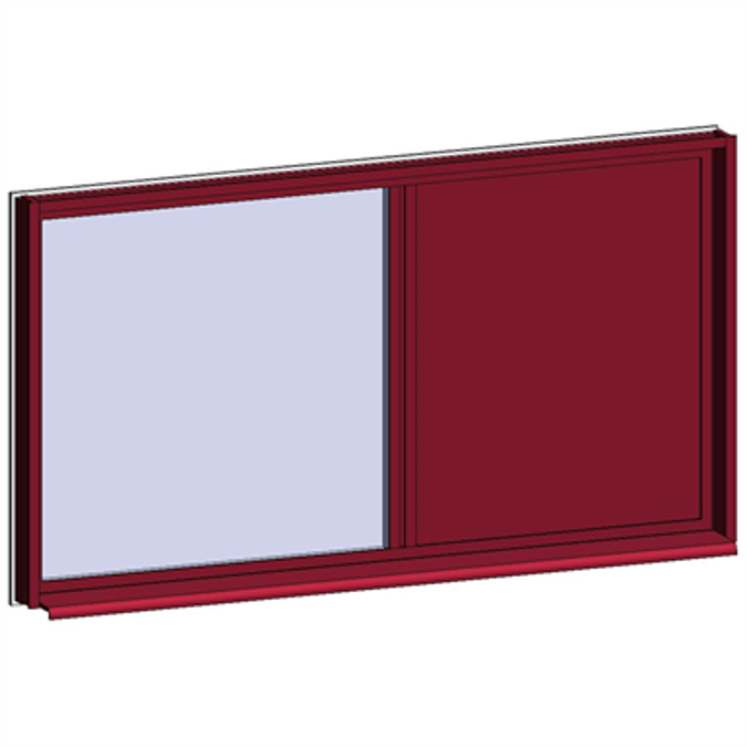BIM objects - Free download! Fixed Window with 2 Horizontal zones ...