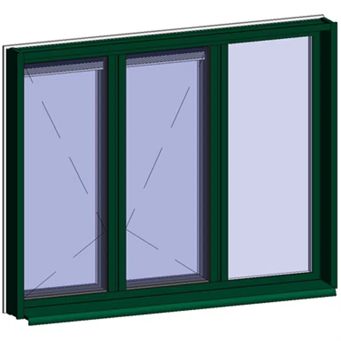 BIM objects - Free download! Window with breathable leaf with adjacent ...