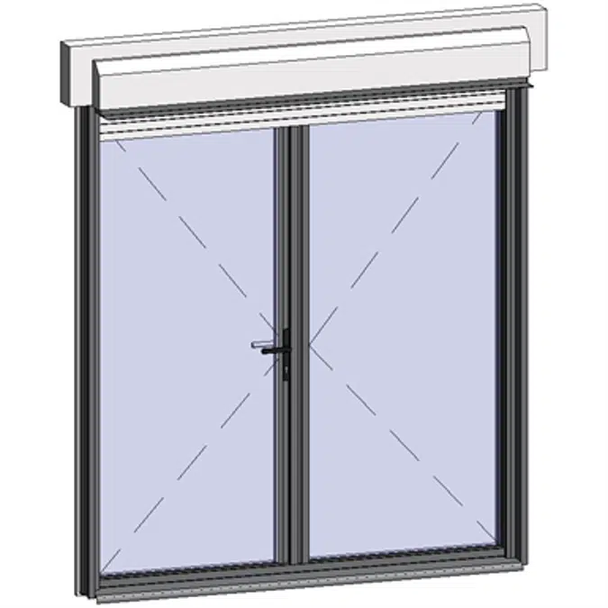 BIM objects - Free download! Door window Opening inside leaf with lock ...