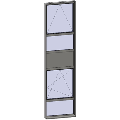 BIM 对象 - 免费下载！ ARMORTEX® Aluminum Baffle Transaction Window System ...