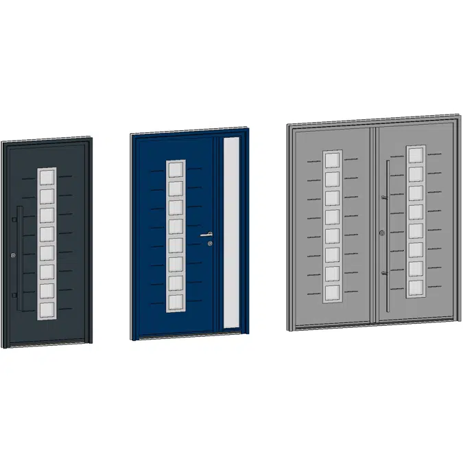 BIM objects - Free download! Entrance door Collection Contemporaine ...