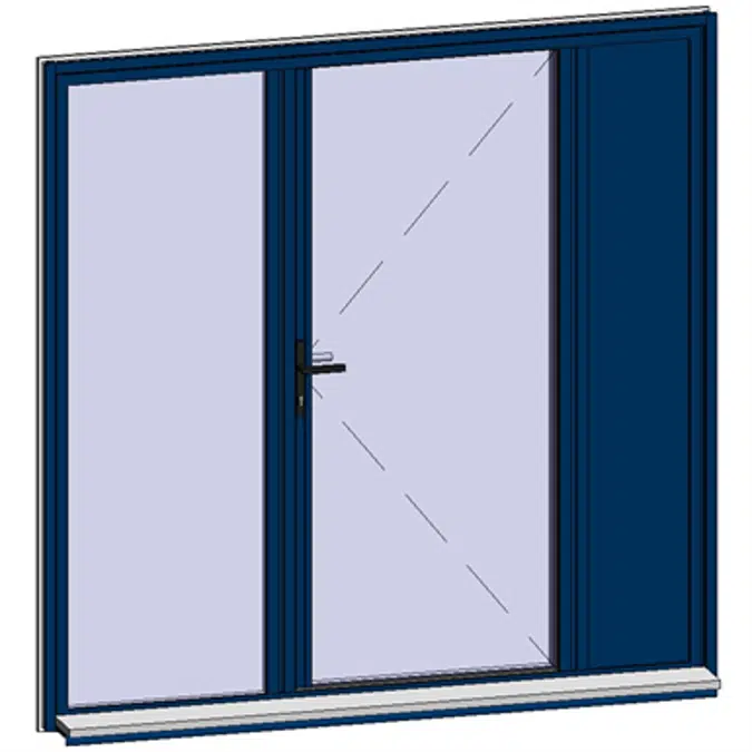 Objets BIM - Téléchargement gratuit ! Porte fenêtre avec Serrure avec 2 ...
