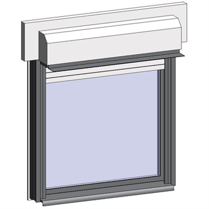 BIM objects - Free download! Fixed Window with Shutter | BIMobject