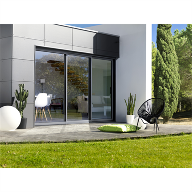 BIM objects - Free download! Sliding window 2 rails 3 leaves - Showcase ...